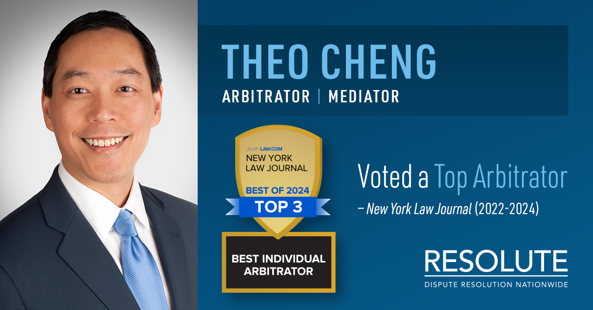 Theo Cheng Voted A Top Arbitrator in the... • Resolute Systems