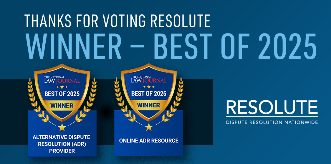 Resolute Voted The #1 ADR Provider in the… • Resolute Systems